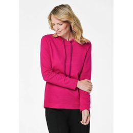 GOLDNER Langarm Viskose-Pullover, Stehbund in beere | Gr.: 46