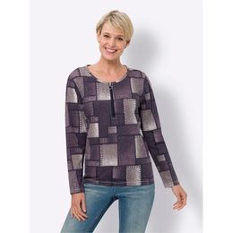 Sieh an! Langarm-Shirt in orchidee-traube-bedruckt | Gr.: 42