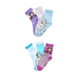 Disney Frozen 6er-Set: Socken Str&uuml;mpfe in Mehrfarbig | Gr.: 31-34