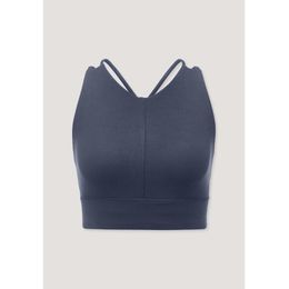 hessnatur Bustier ACTIVE COMFORT aus Bio-Baumwolle in mitternachtsblau | Gr.: 40