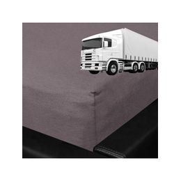 BettwarenShop Spannbettlaken LKW Truck in graphit | Gr.: 60 x 220 cm