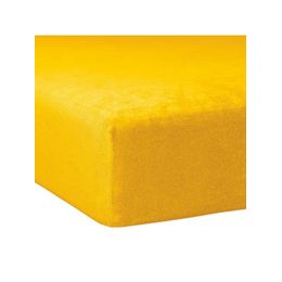 Traumschlaf Spannbettlaken Flausch Biber in honig | Gr.: 140x200 cm - 160x200 cm