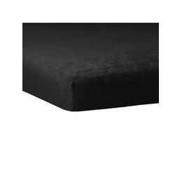 Traumschlaf Spannbettlaken Flauschbiber Topper in schwarz | Gr.: 90x190 cm - 100x200 cm
