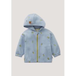 hessnatur Fleece Jacke in helles jeansblau | Gr.: 74/80