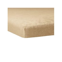 Traumschlaf Spannbettlaken Flauschbiber Topper in sand | Gr.: 90x190 cm - 100x200 cm