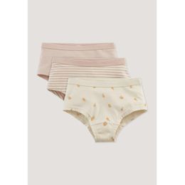 hessnatur M&auml;dchen Panty Regular Cut 3er-Pack in cremerosa | Gr.: 134/140