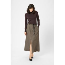 Kaffe Rock KAelyah Loose fit in Beige / Black Petit Houndstoot | Gr.: 36