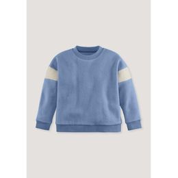 hessnatur Softfleece Sweatshirt aus reiner Bio-Baumwolle in rivierablau | Gr.: 122/128