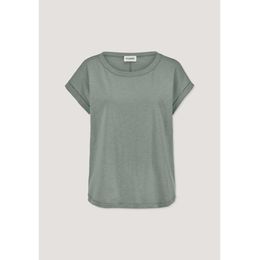 hessnatur Light Slub T-Shirt Relaxed aus reiner Bio-Baumwolle in mattgr&uuml;n | Gr.: 48