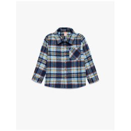 KOTON SHIRTS LS in Marineblau Karomuster | Gr.: 86/92