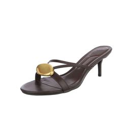 Ital-Design High-Heel Sandalette in Braun | Gr.: 36
