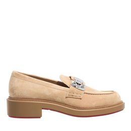 Christian Louboutin Loafer - Urban Moc Lock Loafers - Gr. 40 (EU) - in Beige - f&uuml;r Damen