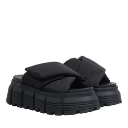 Buffalo Slipper & Pantoletten - Ava Velcross - Gr. 41 (EU) - in Schwarz - f&uuml;r Damen