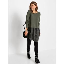 WITT WEIDEN Kleid in khaki-schwarz-gemustert | Gr.: 46