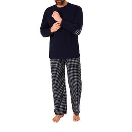 Normann Schlafanzug Pyjama lang Flanell Hose - 67427 in navy | Gr.: 58