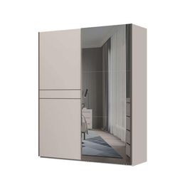 Schwebet&uuml;renschrank OTTO HOME "Opera Kleiderschrank, Schlafzimmerschrank, Garderobe, Schrank", beige (cashmere farbe), B:182cm H:224cm T:61cm, FSC-zertifizierter Holzwerkstoff, Schr&auml;nke, Schwebet&uuml;renschrank, UV lackiert, Soft Close Funktion, Spiegel, H&ouml;henverstellbare F&uuml;&szlig;e