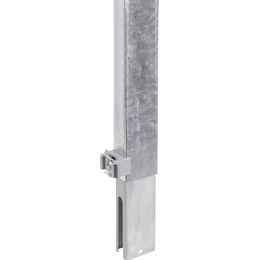 Doppelstabmattenzaun Alberts "&raquo;Zaunerh&ouml;hung, Erhard&laquo;", grau (feuerverzinkt), H:60cm, Stahl, Zaunelemente, H&ouml;he: 60 bzw. 80 cm, f&uuml;r Pfostenbreite 40 mm