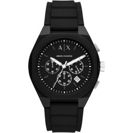 Chronograph Armani Exchange "SYNC", schwarz, Armbanduhren, Damen, Chronograph, Quarzuhr, Armbanduhr, Herrenuhr, Stoppfunktion, Datum, analog