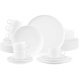 Kombiservice Seltmann Weiden "Sento Home, Geschirr-Set, 30-teilig", wei&szlig;, 30 Stk., Porzellan, Geschirr-Sets, Kombiservice, harmonisch geschwungene Form