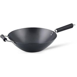 Wok KEN HOM "Excellence", grau (anthrazit), H:12cm &Oslash;:35cm, Pfannen, Wok, &Oslash; 35 cm, Induktion