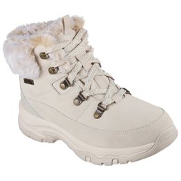 Winterboots Skechers "TREGO-SNOW WORRIES", Damen, Gr. 38, natur, Veloursleder, Schuhe Winterboots, Chunky Boots, Freizeitschuh, Winterstiefel mit Plateausohle