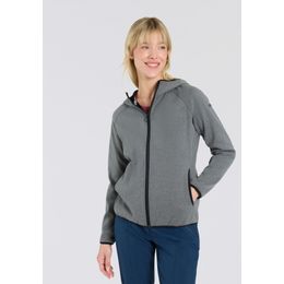 Fleecejacke CMP, Damen, Gr. 42, carbone meliert, Obermaterial: 100% Polyester, Jacken Fleecejacke