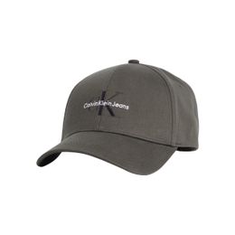Baseball Cap Calvin Klein Jeans "MONO LOGO EMBRO CAP", Herren, grau, Web, Baumwolle, unifarben, Caps, Logostickerei