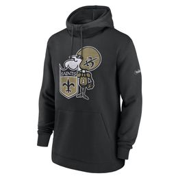 Kapuzenpullover Nike "Nike Hoodie New Orleans Saints Nike", Damen, Gr. XL, schwarz, 82% Baumwolle, 18% Polyester, Pullover Kapuzenpullover