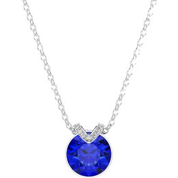 Kette mit Anh&auml;nger Swarovski "Halskette Bella V", wei&szlig; (metallfarben, blau, kristallwei&szlig;), Halsketten, Damen, Metall, L: 43, mit Swarovski Kristall