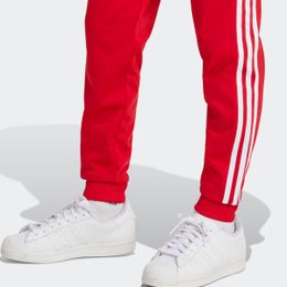 Sporthose adidas originals "SST TRACK PANTS", M&auml;dchen, Gr. 176, N-Gr, rot (better scarlet), Trikot, Obermaterial: 100% Polyester, Hosen Sporthose, Superstar Kinder Trainingshose
