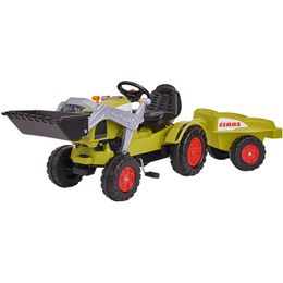 Trettraktor BIG "Claas Celtis Loader", gr&uuml;n (gr&uuml;n, schwarz, grau), Tretfahrzeuge, KinderB:46cm H:54cm T:169cm, BxTxH: 46x169x54 cm, mit Trailer, B:46cm H:54cm T:169cm