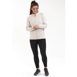 Fleecejacke Endurance "Almaty", Damen, Gr. 44, beige (hellbeige), 94% Polyester, 6% Elasthan, unifarben, normal, Rundhals, Jacken Fleecejacke, mit superweichem Stretchmaterial
