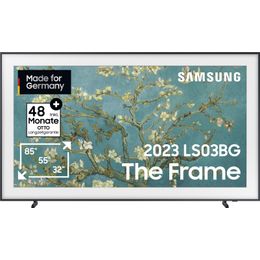 Samsung LED-Fernseher, Energieeffizienz: G (A-G), schwarz, 85, Fernseher, Mattes Display,Austauschbare Rahmen,Art Mode