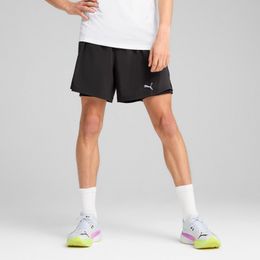 Laufshorts Puma "M RUN VELOCITY 2IN1 SHORT", Herren, Gr. XL, N-Gr, schwarz (Puma schwarz), Obermaterial: 88% Polyester, 12% Elasthan, unifarben, slim fit kniefrei, Hosen, f&uuml;r Training und Sportmode, mit Einschub-Handytasche, atmungsaktiv
