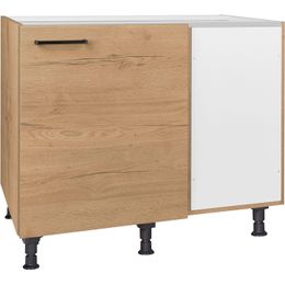 Eckunterschrank Nobilia, B:100cm H:87cm T:58,3cmfront und korpus: eiche sierra nachbildung, K&uuml;che, Schr&auml;nke, ""Struktura", vormontiert", mit