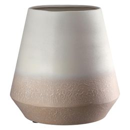 Tischvase Gilde "Vase rund Echo beige", beige, B:23,5cm H:24cm T:23,5cm, Metall, Vasen