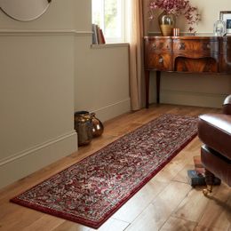 Teppich FLAIR RUGS "Sandford", rot, B:66cm H:12mm L:300cm, Kunstfaser, Teppiche, Teppich, Sandford Vintage gemusterter Teppich