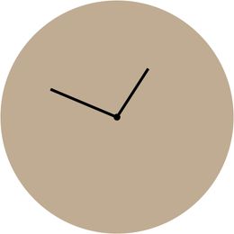 Wanduhr "Sanja", beige, T:1,5cm, LeGer Home by Lena Gercke, Wanduhren, Wanduhr, Acrylglas, rund, ger&auml;uschlos, minimalistisch
