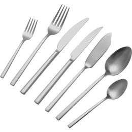 Besteck-Set Hanseatic "SMART, wahlweise in gl&auml;nzender oder matter Optik", silber (silberfarben), 42 tlg., Edelstahl 18/10, Essbesteck-Sets, leichtes und minimalistisches Design