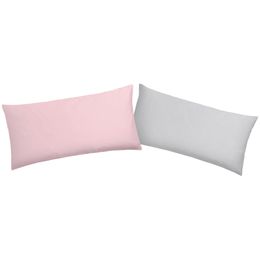 Kissenbezug OTTO HOME "DESNER2", rosa (rosa, silber), B:40cm L:80cm, Microfaser, Obermaterial: 100% Polyester, Kissenbez&uuml;ge, Kissenbezug, Kissenh&uuml;lle mit Wendeoptik