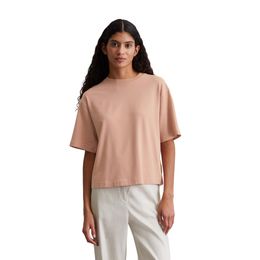 Marc O'Polo T-Shirt MARC O'POLO "mit TENCEL&trade; Modal", Damen, Gr. XL, orange (m312), Obermaterial: 48% Modal, 48% Baumwolle, 4% Elasthan, unifarben, Basic, relaxed fit, Rundhals, Shirts T-Shirt