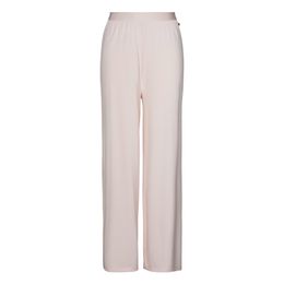 Schlafhose BOSS "Bea Pants", Damen, Gr. L, N-Gr, rosa (light, pastel pink 680), Jersey, Obermaterial: 84% Modal, 16% Elasthan, unifarben, Basic lang, Hosen Schlafhose, mit BOSS Logobund