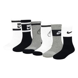 Socken Nike Sportswear "NHN NSW RETRO 6PK CREW", Damen, Gr. 23/26,5 (4), schwarz (wei&szlig;, schwarz, grau), Obermaterial: 60% Baumwolle, 36% Polyester, 4% Elasthan, Socken Socken, f&uuml;r Kinder, weiches Material, mit Elasthan-Anteil