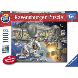 Puzzle Ravensburger "Wieso? Weshalb? Warum? Auf der Weltraumstation", bunt, Puzzles, KinderB:49cm H:36cm, Made in Germany, B:49cm H:36cm