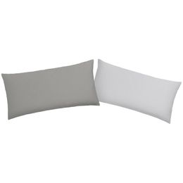 Kissenbezug OTTO HOME "DESNER2", grau (grau, silber), B:40cm L:80cm, Microfaser, Obermaterial: 100% Polyester, Kissenbez&uuml;ge, Kissenbezug, Kissenh&uuml;lle mit Wendeoptik