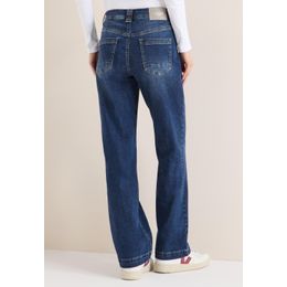 Loose-fit-Jeans Cecil, Damen, Gr. 32, L&auml;nge 32, mid blau used wash, Jeans, 78% Baumwolle, 20% Polyester, 2% Elasthan, unifarben, lang, Jeans, aus Baumwolle mit Stretchanteil