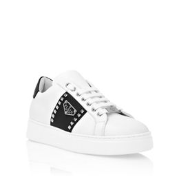 Sneaker Philipp Plein "Hexagon", Damen, Gr. 35, Normalschaft, 0102, wei&szlig;, schwarz, Schuhe Sneaker