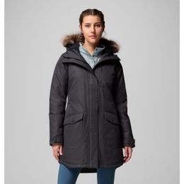 Parka Columbia "SUTTLE MOUNTAIN LONG INSULATED JACKET", Damen, Gr. XS, schwarz, Obermaterial: 100% Polyester. Wattierung: 100% Polyester, Jacken Parka, sportlicher Stil, f&uuml;r Wandern und Trekking, aus Polyester