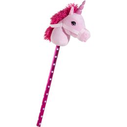 Steckenpferd Heunec "Einhorn, pink", pink, Steckenpferde, KinderB:12cm H:70cm T:25cm, Holz, Polyester, B:12cm H:70cm T:25cm