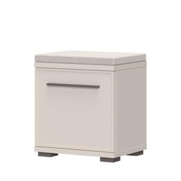 Schuhbank OTTO HOME "Opera, Schuhschrank, Schuhregal, Schuhtruhe, Breite 46 cm", beige (kaschmirfarbe, kaschmirfarbe), B:46cm H:53cm T:36cm, Kunststoff, MDF, Metall, Spanplatte, Sitzb&auml;nke, Schuhbank, mit Sitzkissen, UV-lackiert, hochwertige Beschl&auml;ge, Kaschmirfarbe
